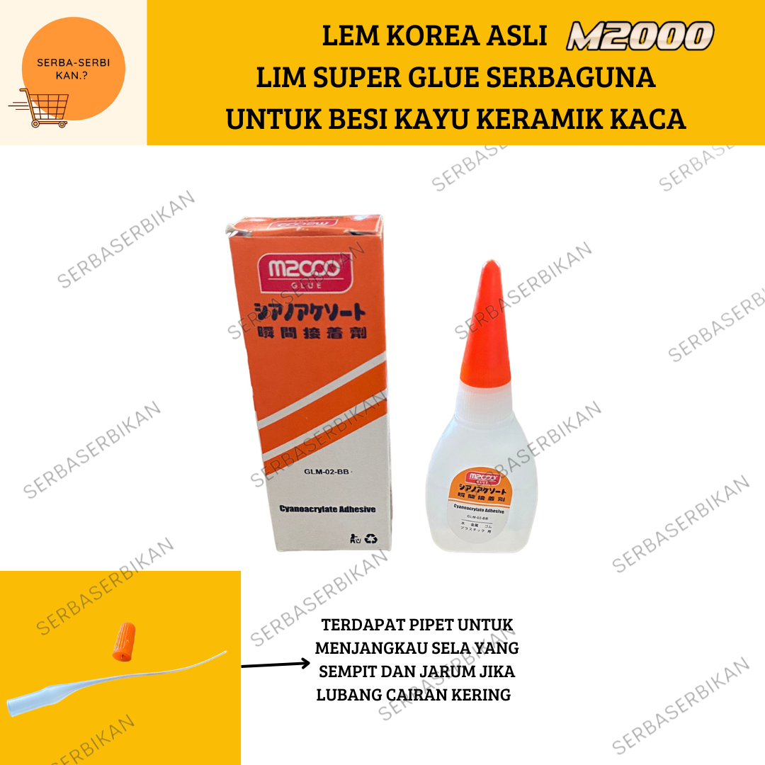 LEM KOREA ASLI M2000 LEM SUPER GLUE LIM BESI KAYU KERAMIK KACA | Lazada ...