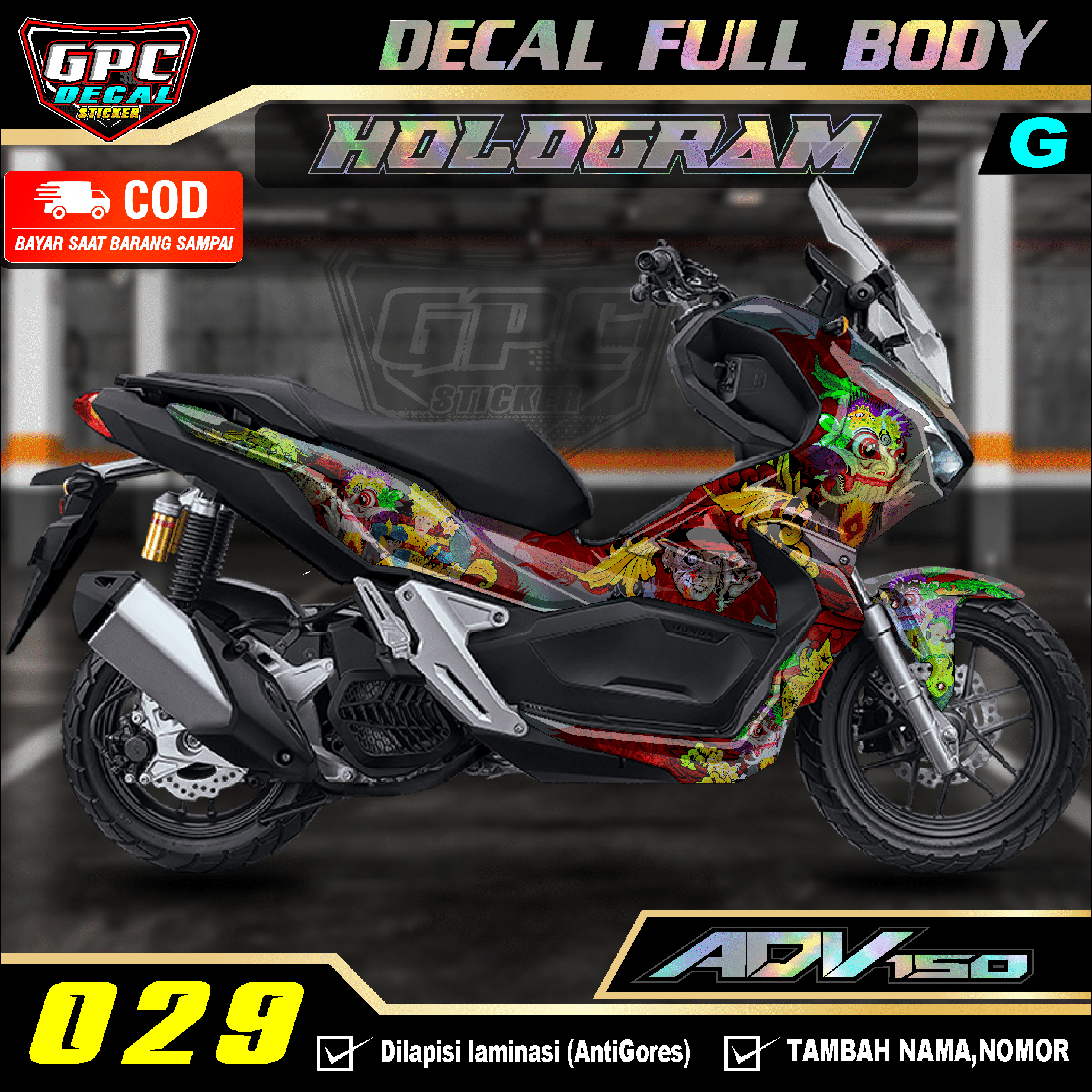 Decal Sticker ADV 150 HOLOGRAM Fullbody Honda Adv 150 -Variasi List ...