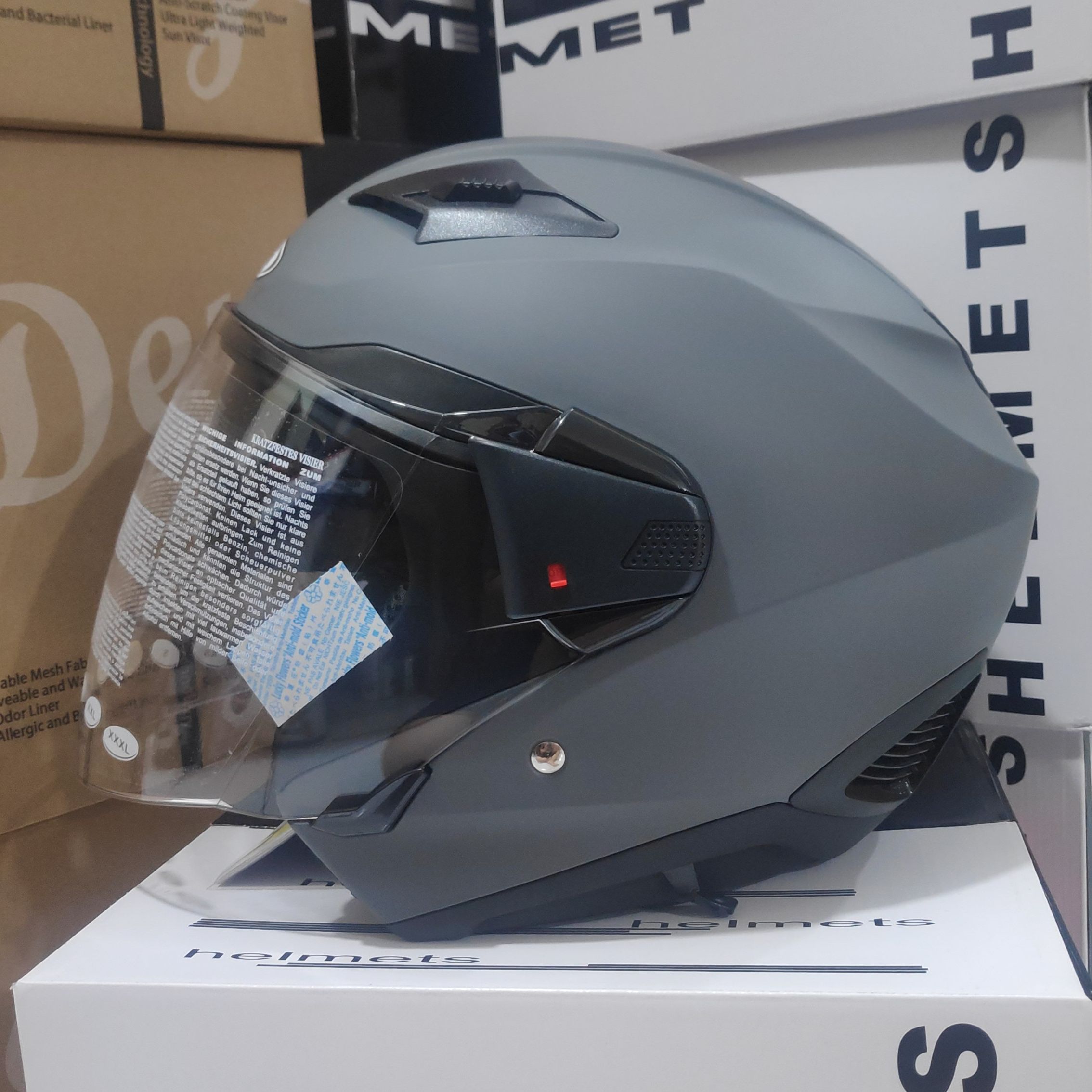 Zeus ZS611 Matt Grey 11C - Helm Zeus ZS 611 Double Visor | Lazada Indonesia