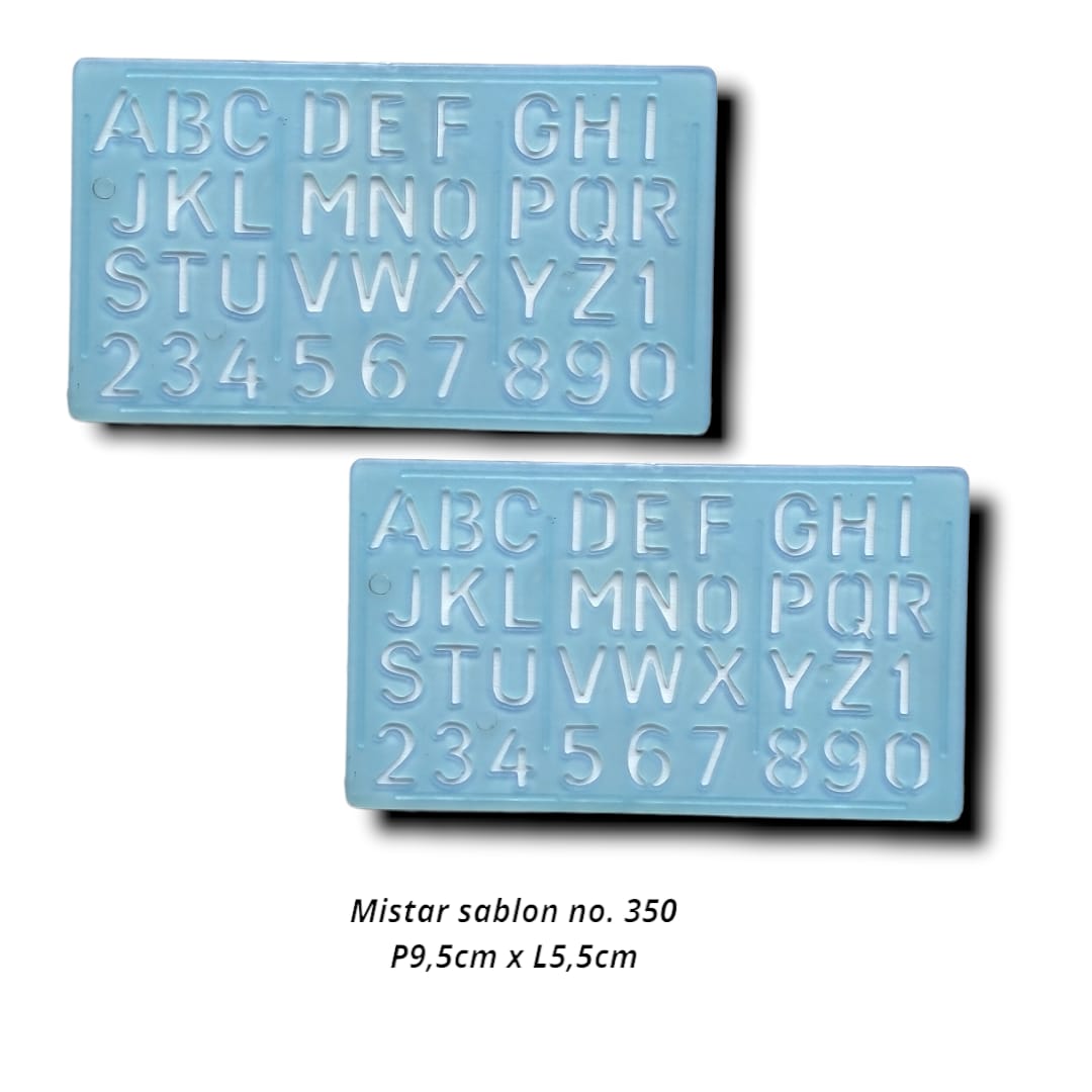 PENGGARIS PLASTIK MISTAR SABLON HURUF ANGKA UKURAN 1 CM NO.350 | Lazada ...