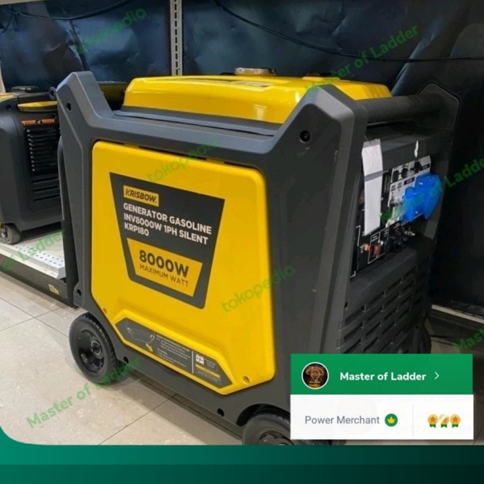 Krisbow Genset generator Inverter silent gasoline Bensin 8000watt 1Ph ... Krisbow Genset generator Inverter silent gasoline Bensin 8000watt 1Ph ...