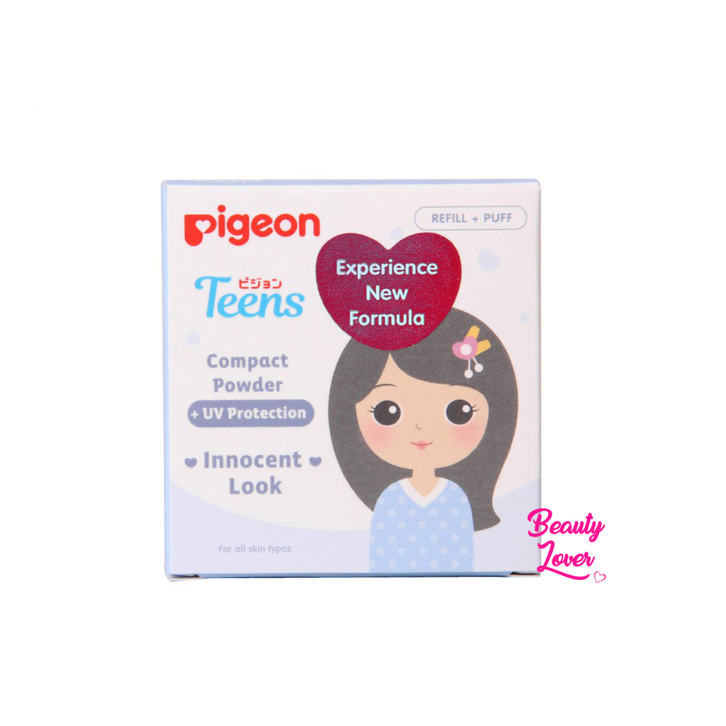 [Refill] PIGEON Teens Compact Powder + UV Protection 14Gr (Kemasan Biru ...