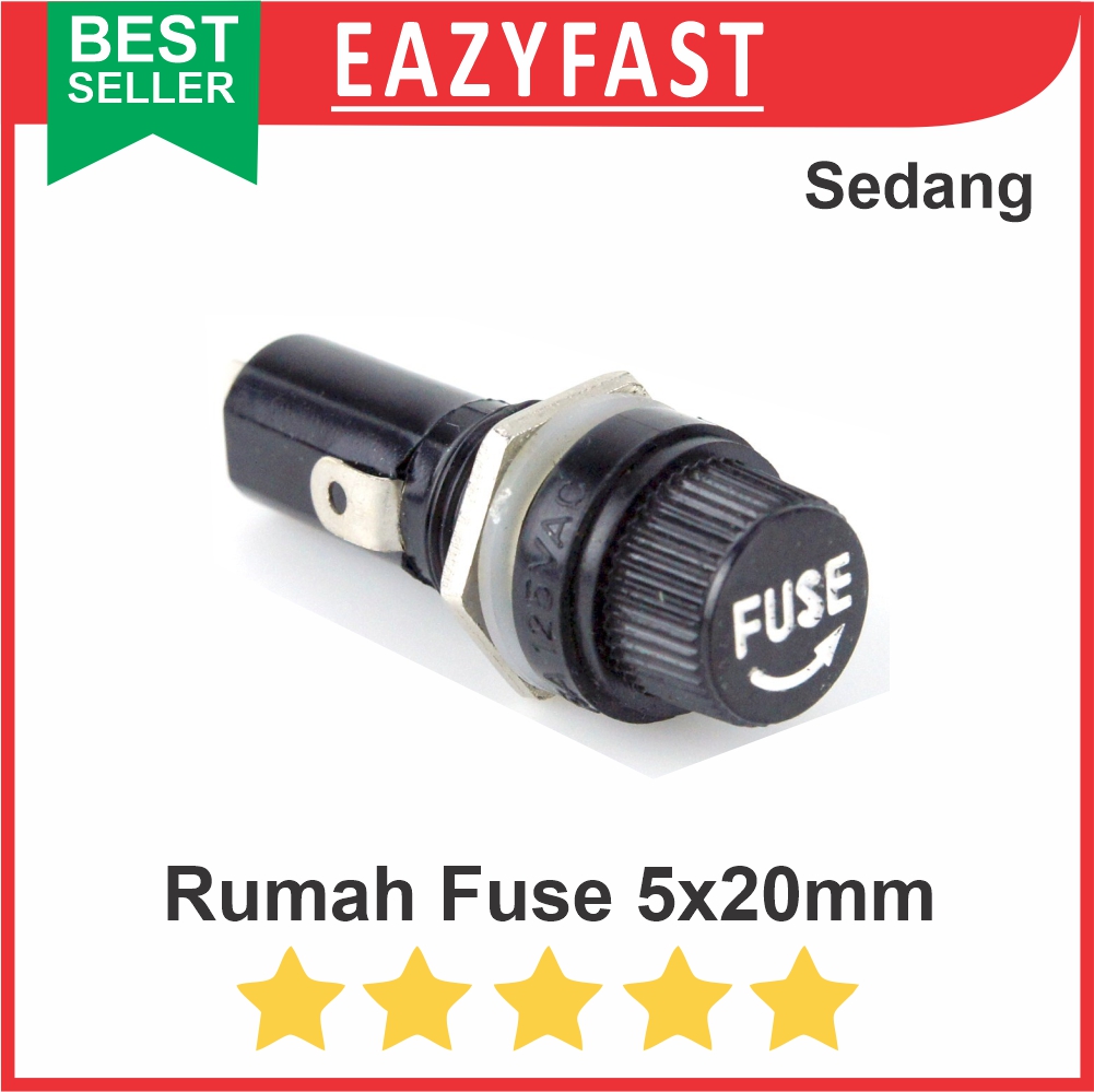 Fuse Holder Panel Rumah Sekring Kaca Tabung Kecil 5x20 5x20mm 5 x 20 ...