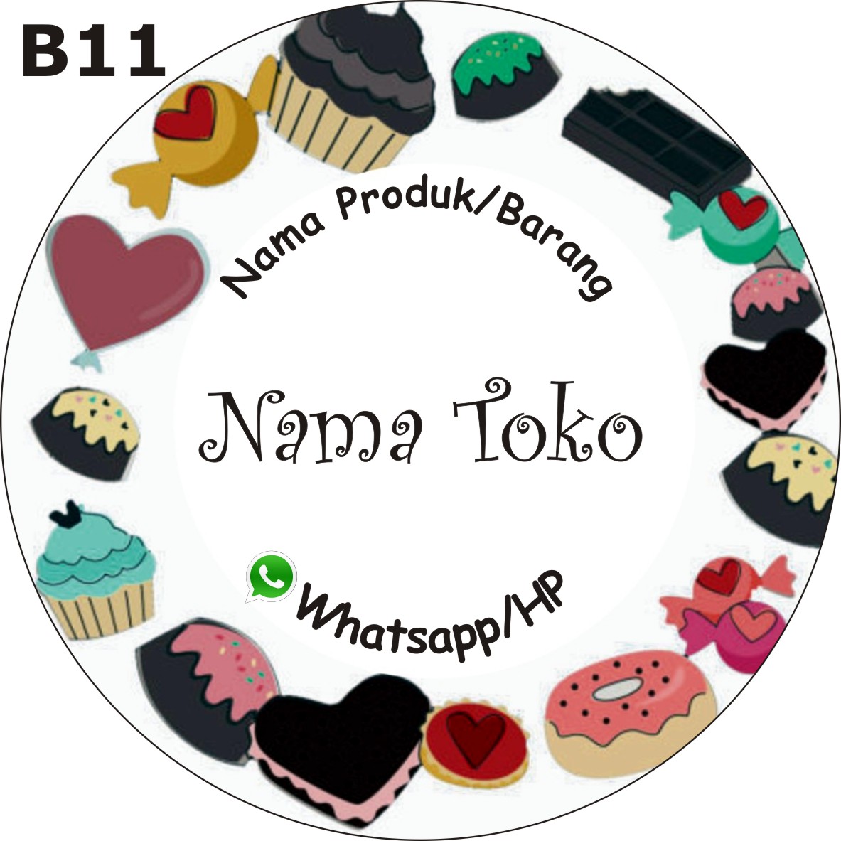 STIKER BULAT BAHAN VINYL TRANSPARAN ISI 60 /STIKER PRODUK/STIKER ...