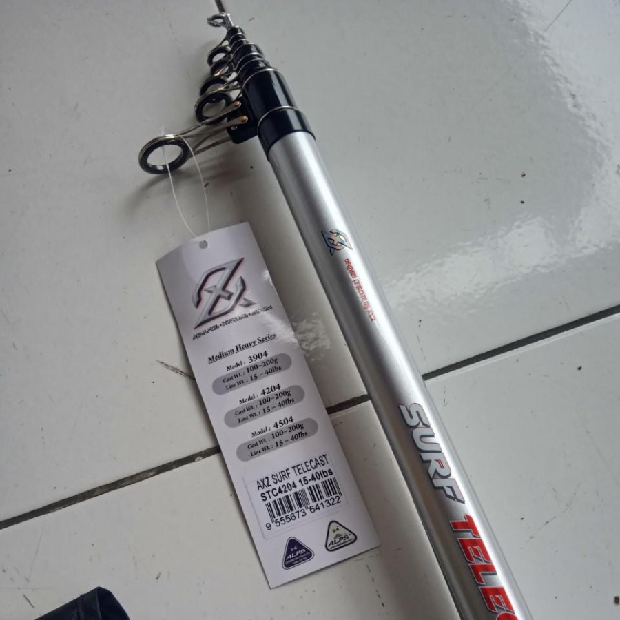 Joran Surf Laut Carbon Kuat Teleschopic 390 420 450 Drag 18Kg | Lazada ...