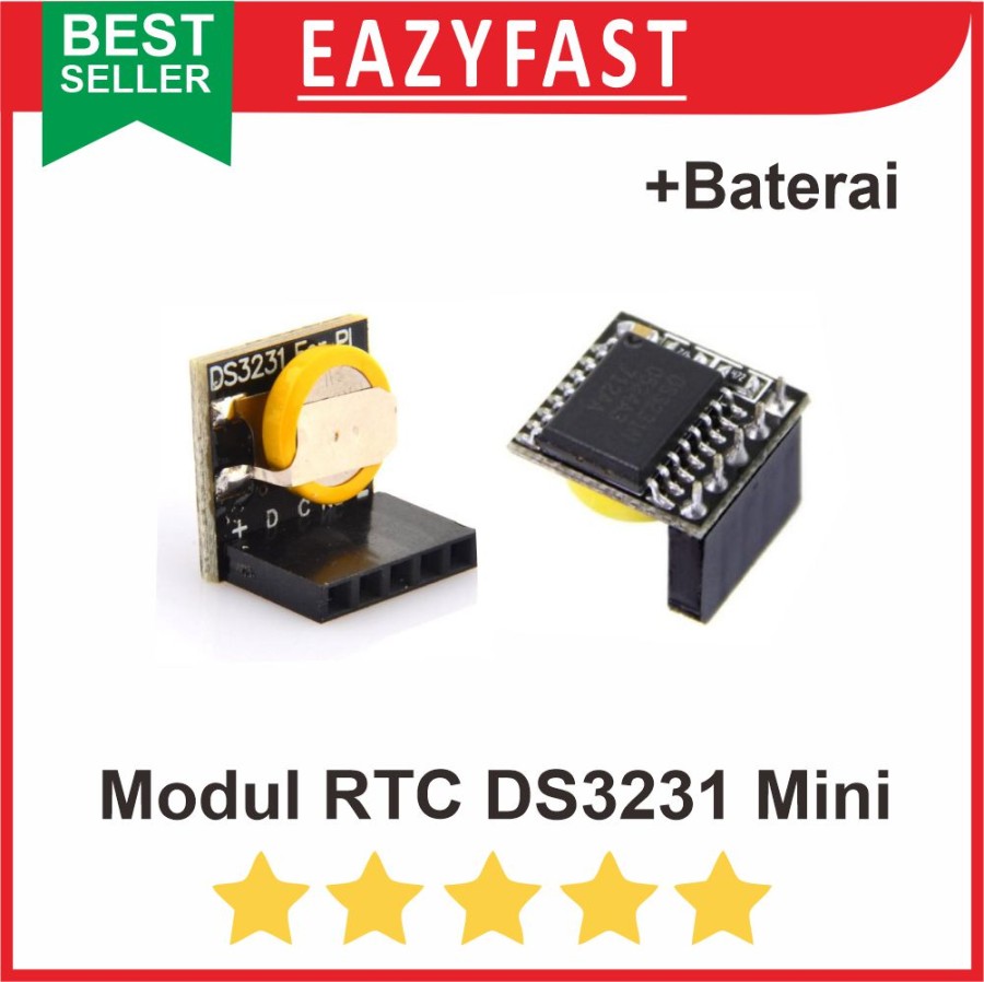 Module DS3231 Mini I2C RTC Plus Baterai Modul Jam Arduino Raspberry Pi ...