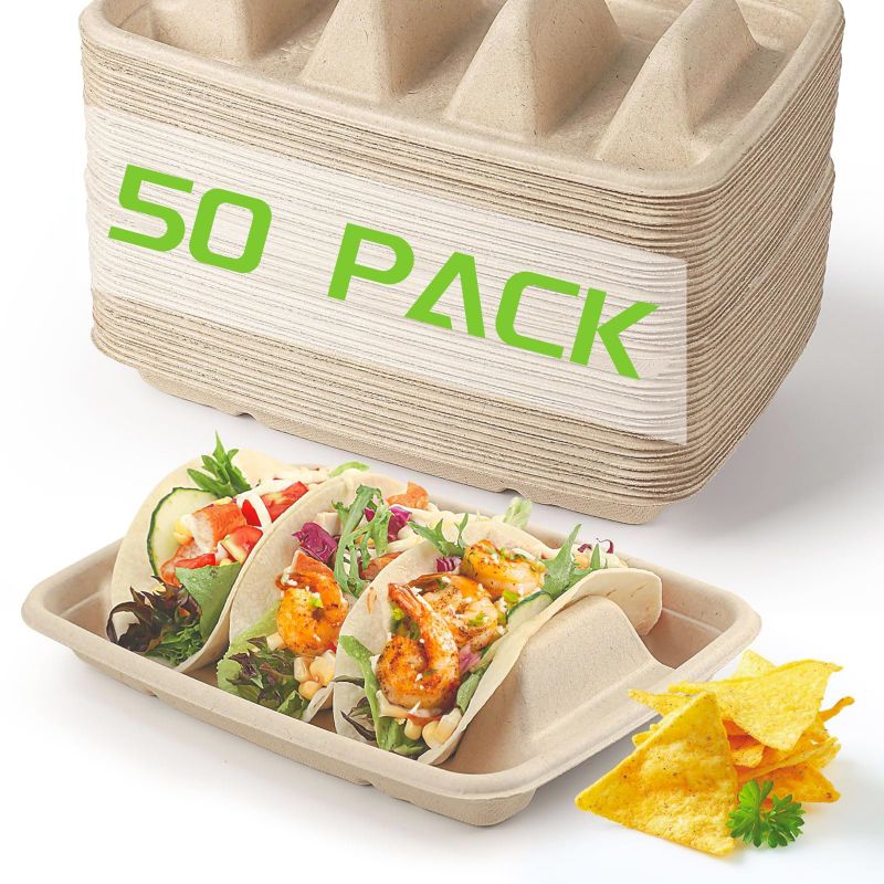 Disposable Taco Holders Isi 50 Premium Paper Taco Tray Restoran ...