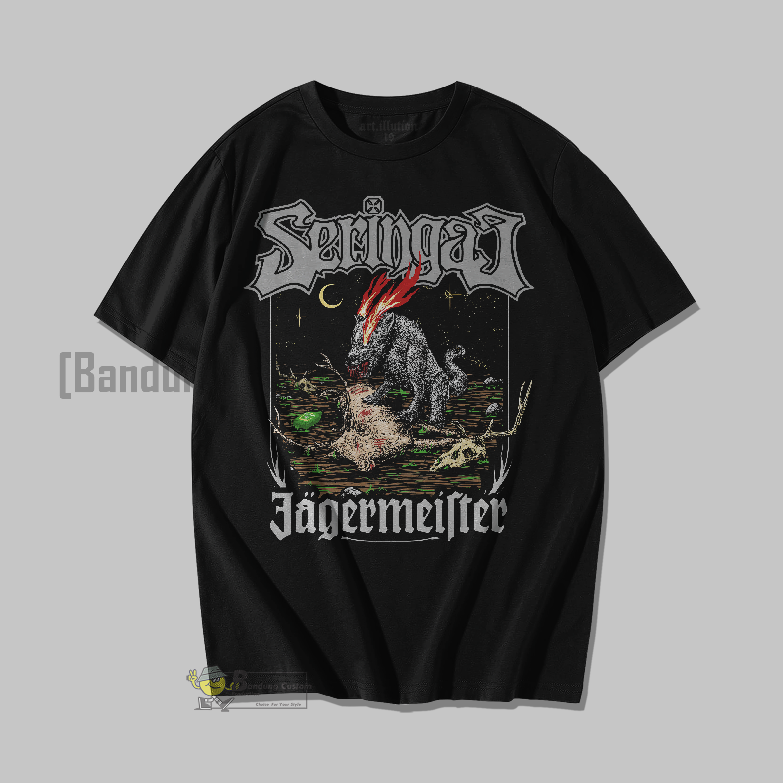 Metal Tshirt SERINGAI Jager Meister logo Kaos Band Logo Terbaru High ...