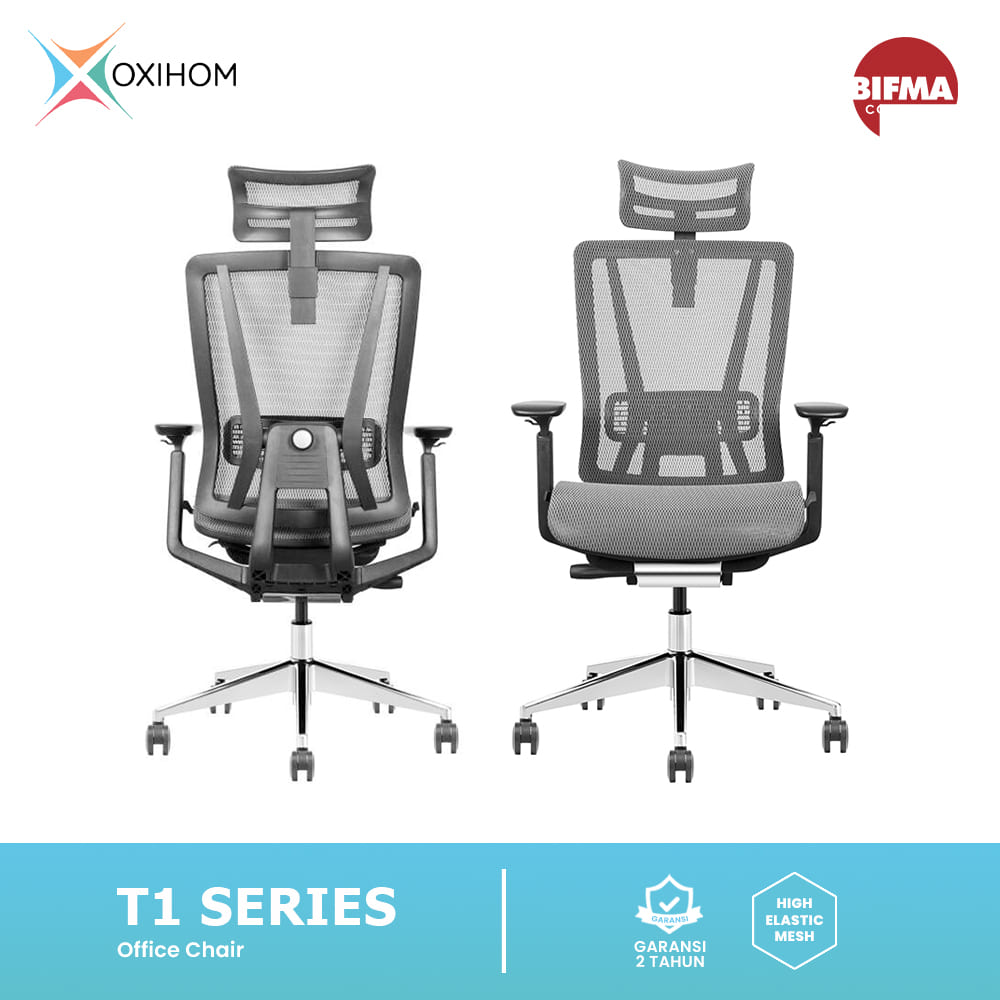 Oxihom T1 Full Mesh Kursi Kantor Kursi Gaming Belajar Jaring Hidrolik ...