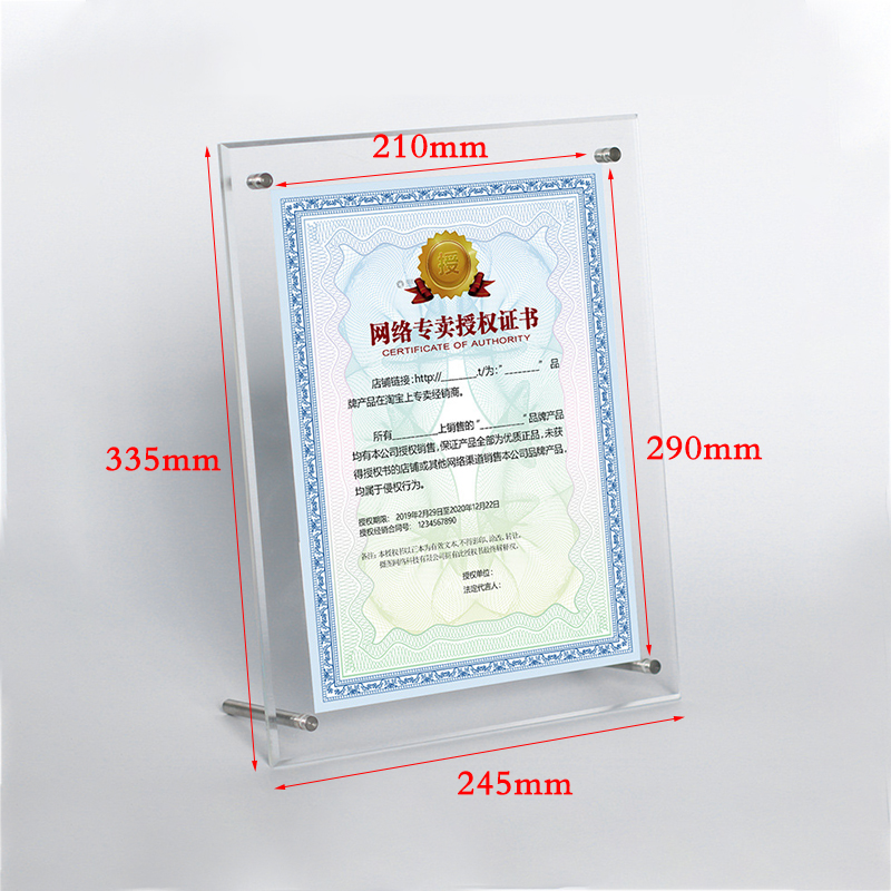 【Ukuran A4】Stand Layar Akrilik Bingkai Foto Akrilik Sign Holder Akrilik ...