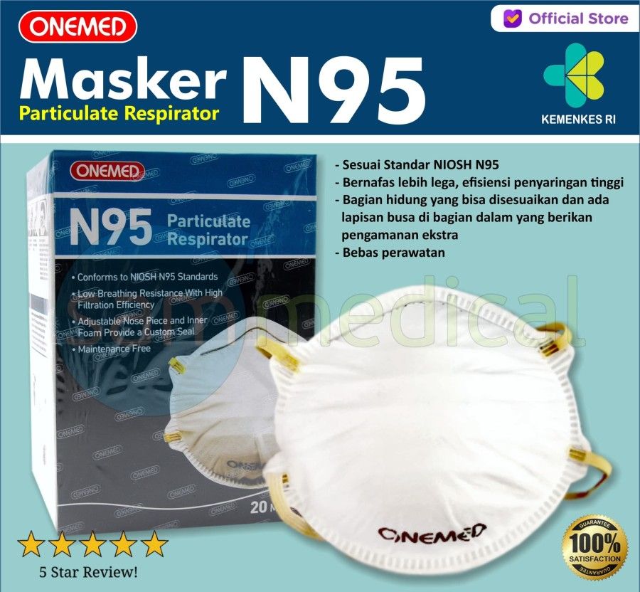 PROMO Masker N95 Onemed Particulate Respirator Per Box Isi 20 | Lazada ...