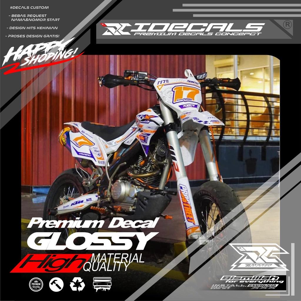 00144 sticker decals fullbody kawasaki dtracker desain garis simpel ...