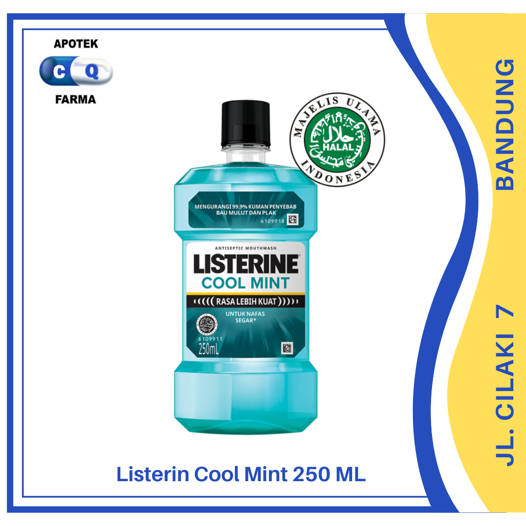 LISTERIN UNTUK NAFAS SEGAR COOL MINT 250 ML | Lazada Indonesia