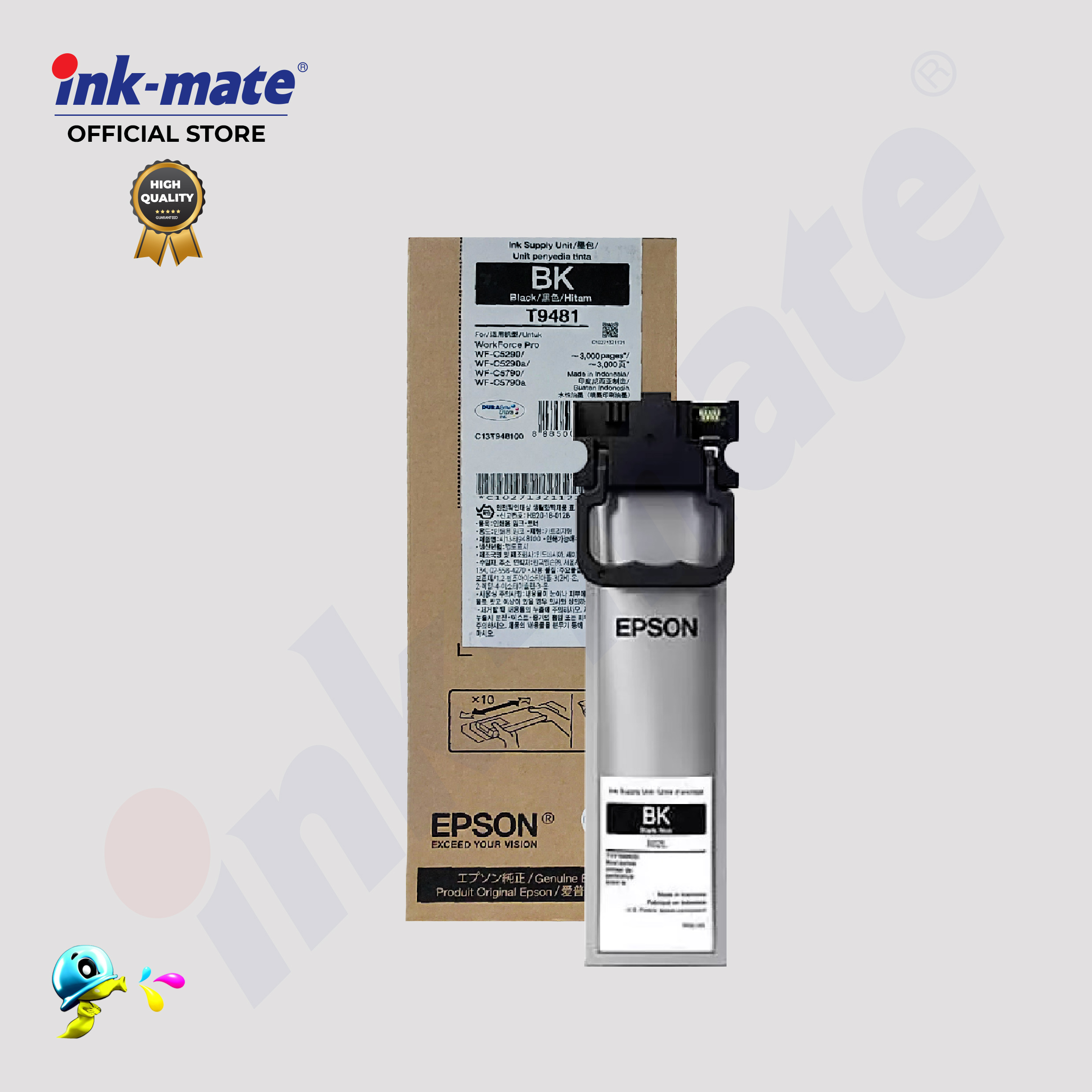 Tinta Cartridge Epson T948 Black Color WF-C5290 / WF-C5290a / WF-C5790 / WF-C5790a | Lazada ...