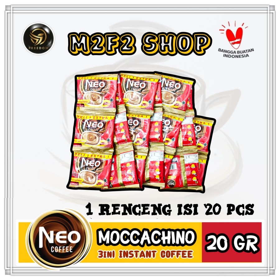 Kopi Neo Coffee Moccachino 3in1 Sachet | GT - 20 gr (Kemasan 20 Pcs ...