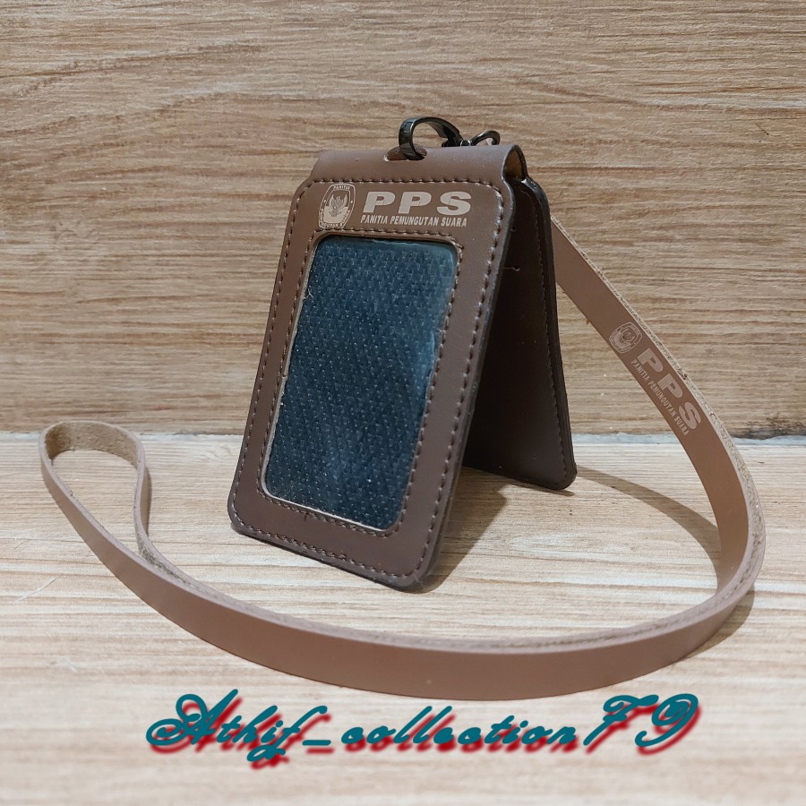 Holder Id Card PPS / Kalung Id Card PPS Model Lipat Cokelat Muda ...