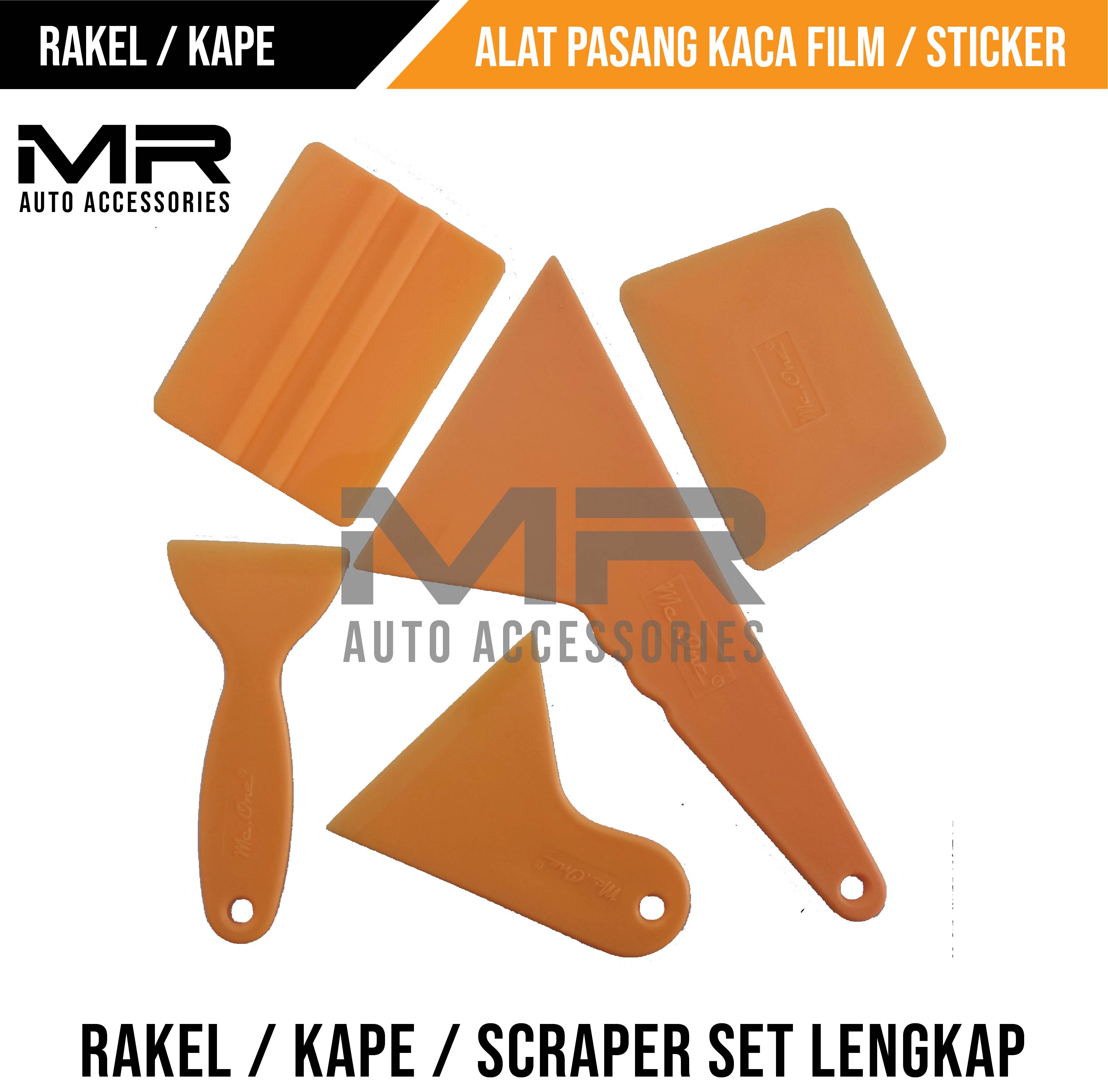 RAKEL / SCRAPER SET LENGKAP UNTUK PEMASANGAN KACA FILM DAN STIKER ...
