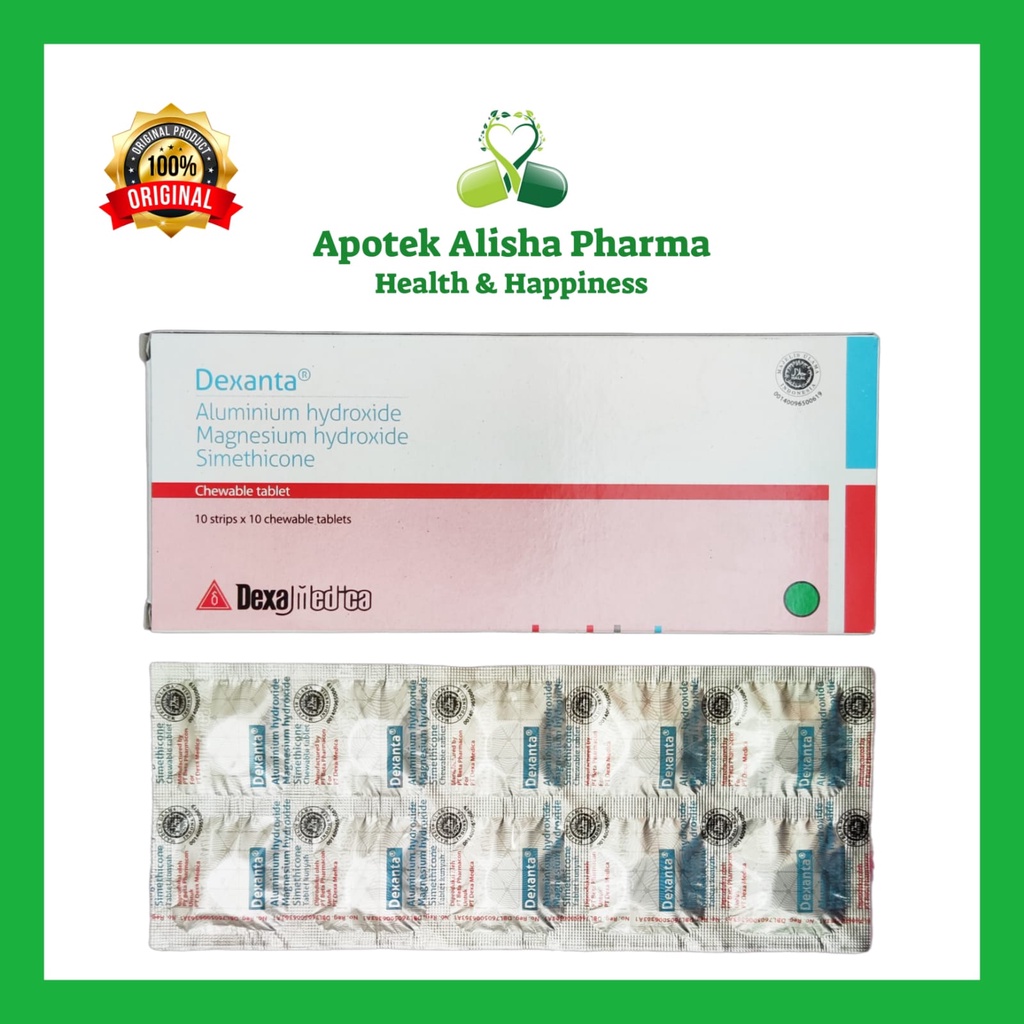 DEXANTA Strip 10 Tablet - Dexanta Tablet Obat Maag / Pencernaan Lambung ...