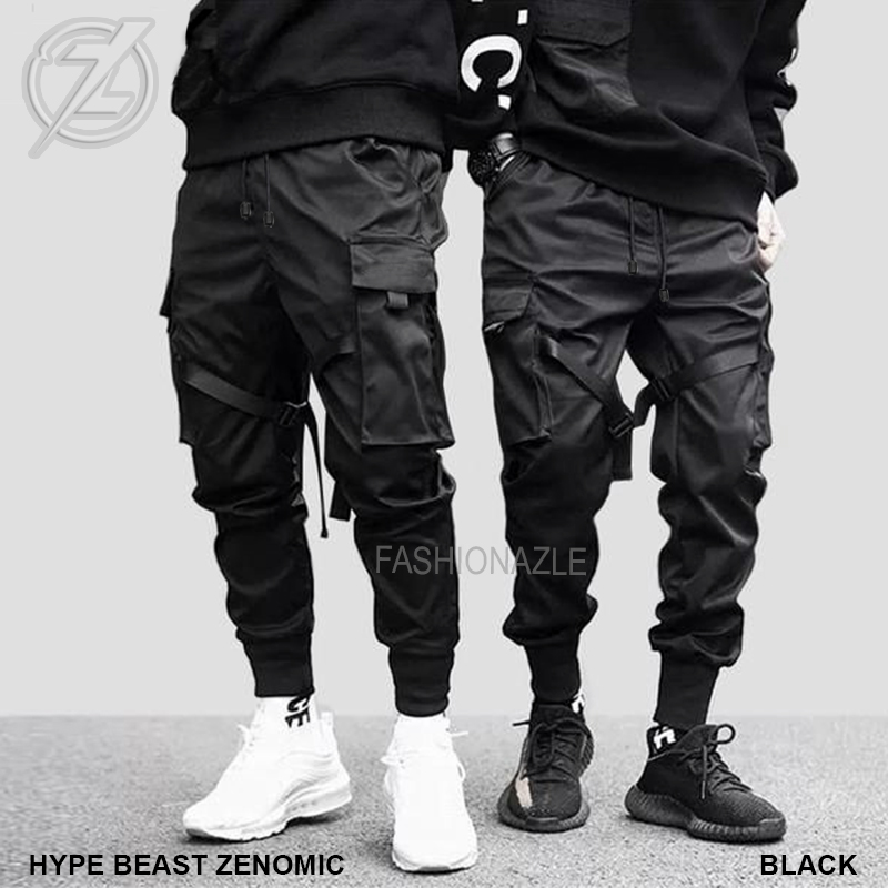 Celana Jogger Hypebeast Pria Panjang Zenomic Cloth - Joger Cargo Pants Dewasa Keren Black ...