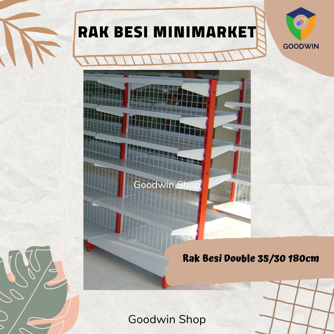 Rak Supermarket.Rak Swalayan.Rak Toko.Rak Besi Double Shelving.Rak Minimarket.Rak Etalase.Rak ...