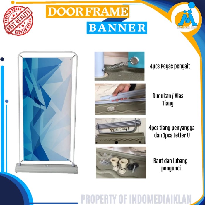 STANDING DOOR FRAME / UKURAN 60 CM X 160 CM / + CETAK | Lazada Indonesia