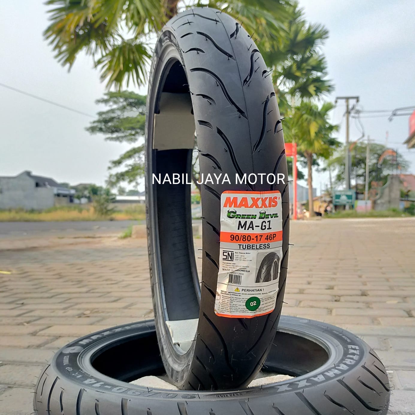 BAN MOTOR RING 17 TUBELES MAXXIS GREEN DEVIL 90/80-17 TUBELES FREE ...