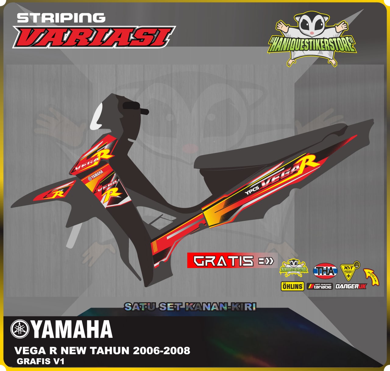 Sticker / Striping / Variasi / Vega R New Grafis v1 | Lazada Indonesia