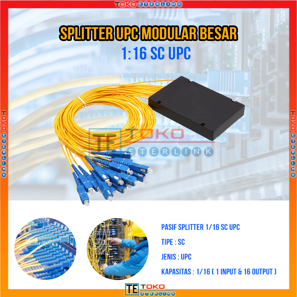 Passive Splitter Pasif Spliter Sc Upc 1 16 Modular Besar Fiber Optik ...