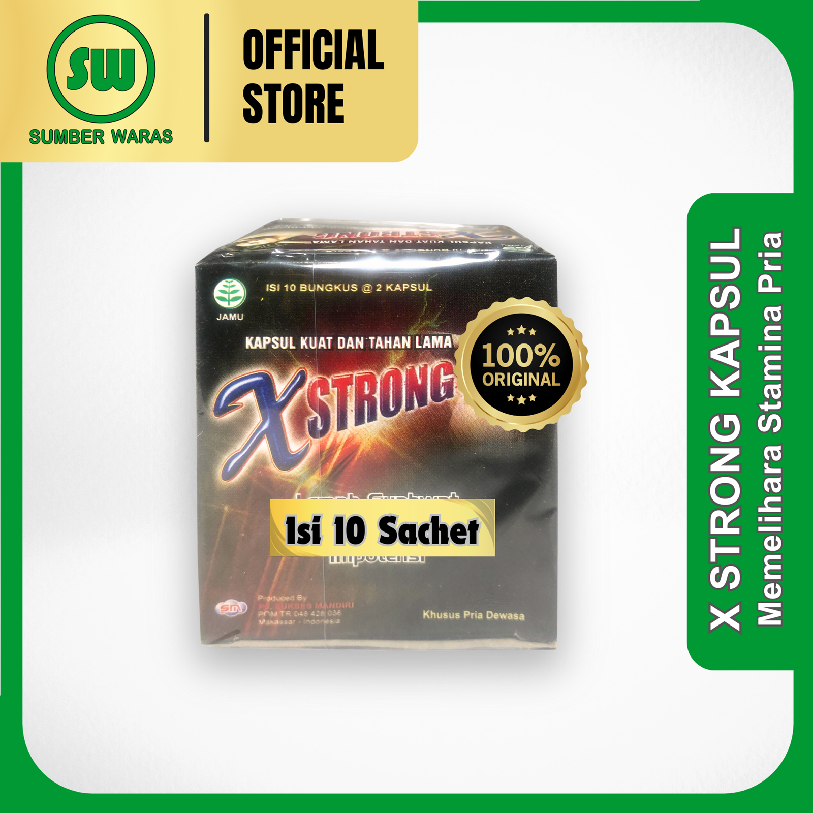 X Strong Ori Kapsul - Isi 10 Sachet | Lazada Indonesia