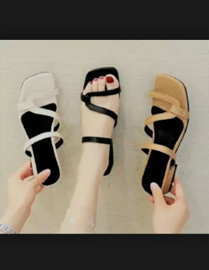 Sendal Heels Hak Tahu 3 cm V12 | Lazada Indonesia