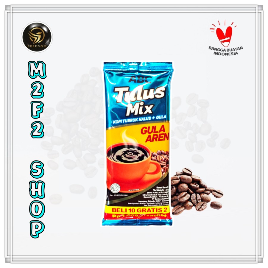 Kopi Hitam ABC Tulus Mix Gula Aren Sachet - 23 gr (Kemasan Satuan ...