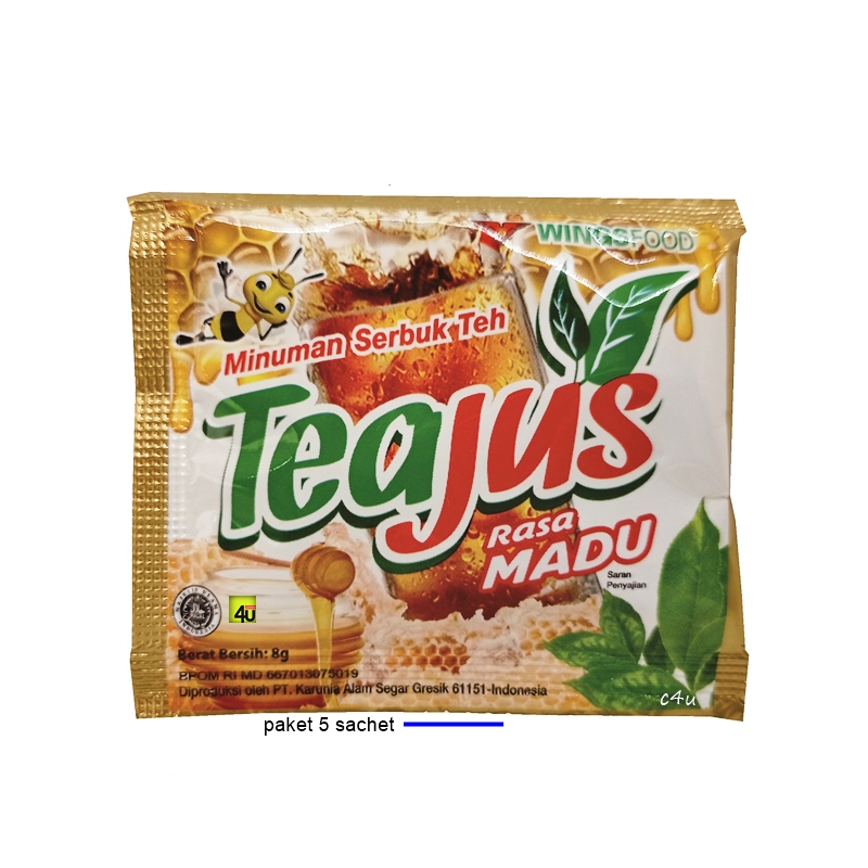 TEAJUS - Minuman Serbuk Teh Rasa MADU - PAKET 5 SACHET | Lazada Indonesia