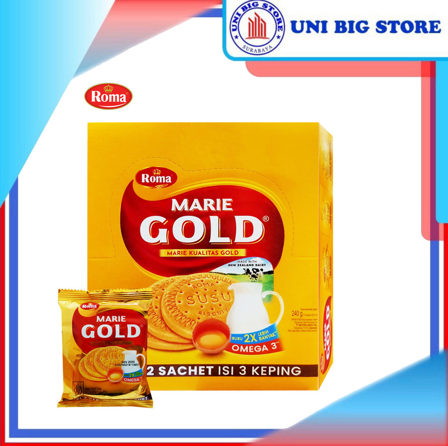 Roma Marie Gold 20 gr x 12 Sachet Biskuit Marie Susu | Lazada Indonesia
