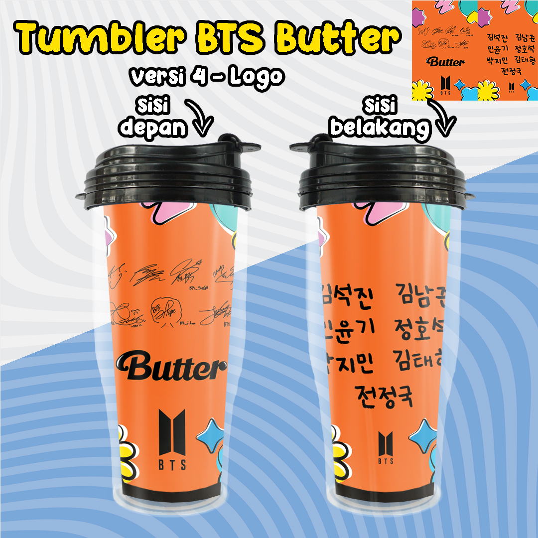 Tumbler BTS Butter versi 4 - Merchandise KPOP Botol Minum Murah bt21 ...