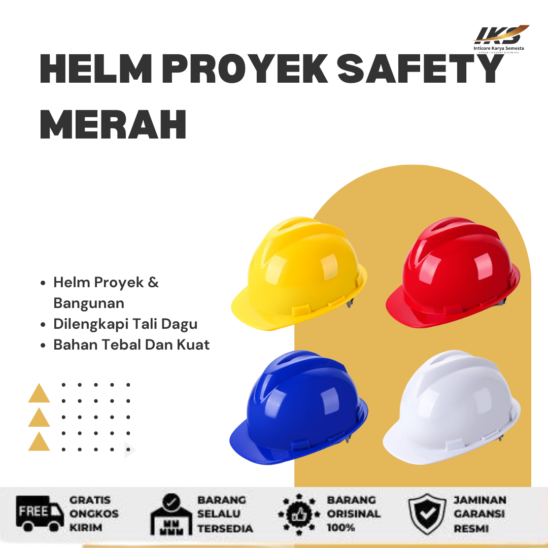 Helm Proyek Safety Merah/putih/kuning/hijau/biru/orange | Lazada Indonesia