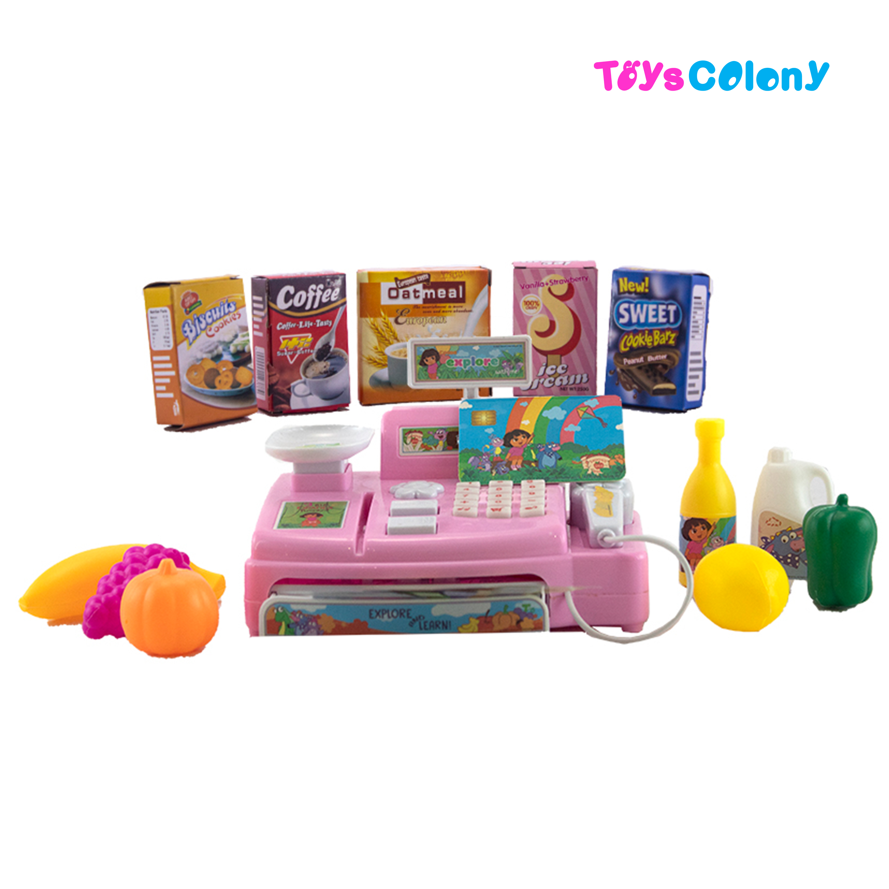 DORA THE EXPLORER - MAINAN ANAK MESIN KASIR CASH REGISTER MAGIC CASHIER ...