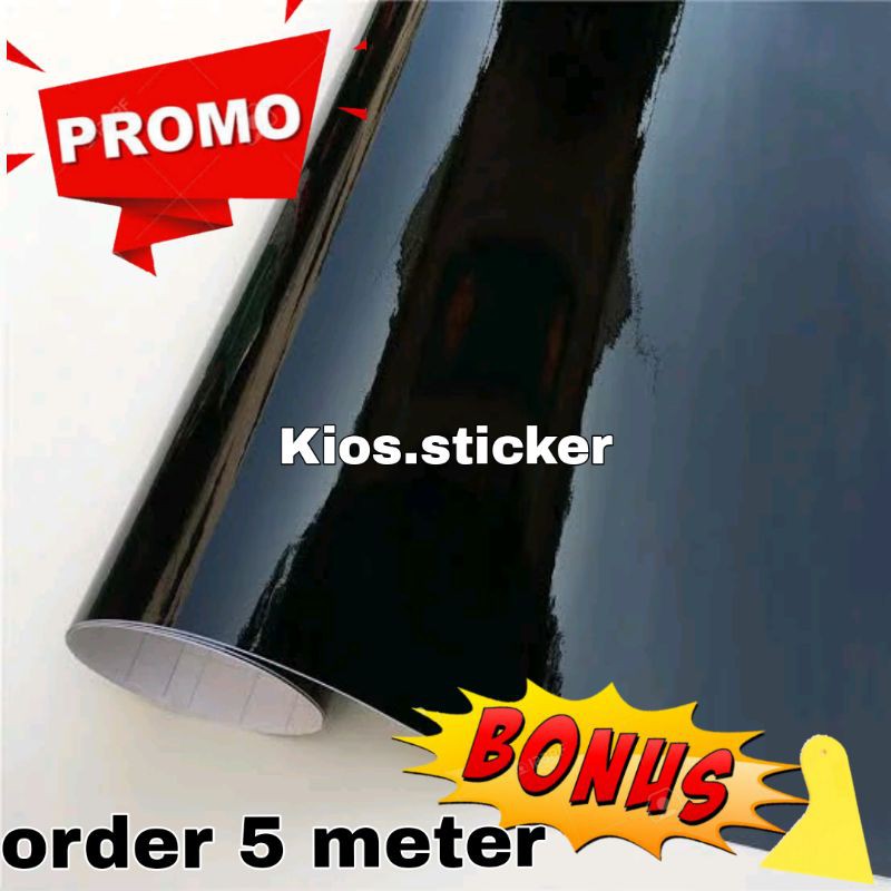 Skotlet Hitam Glossy stiker hitam polos stiker motor hitam scotlite ...