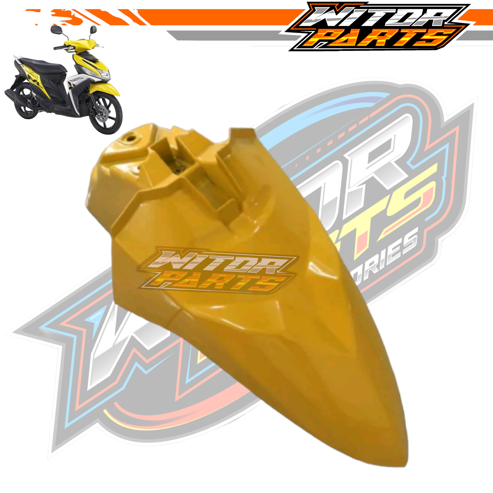 Spakbor Depan Mio M3 Warna Kuning // Spakbor Depan Yamaha Mio M3 Warna ...