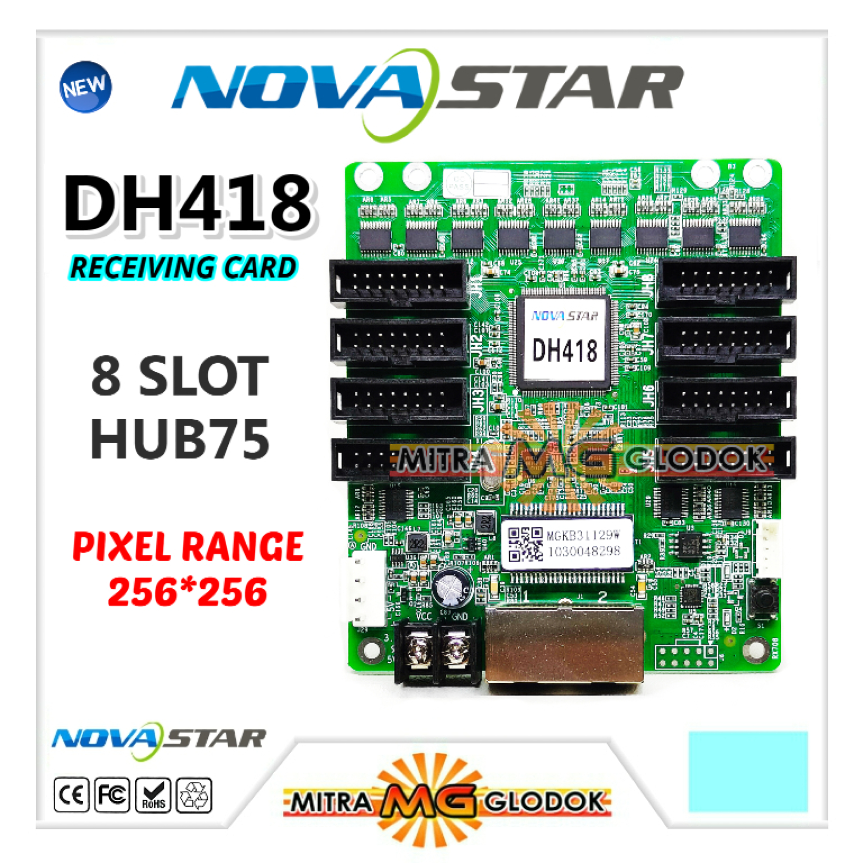RECEIVING CARD NOVASTAR DH418 DH 418 HUB 75 CONTROLLER RUNNING TEXT ...