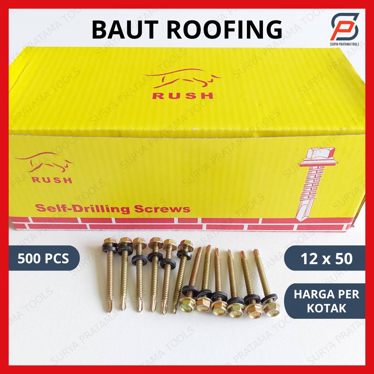[500 PCS] BAUT ROOFING 12x50 PER KOTAK BAUT RANGKA BAJA RINGAN SDS 5cm ...