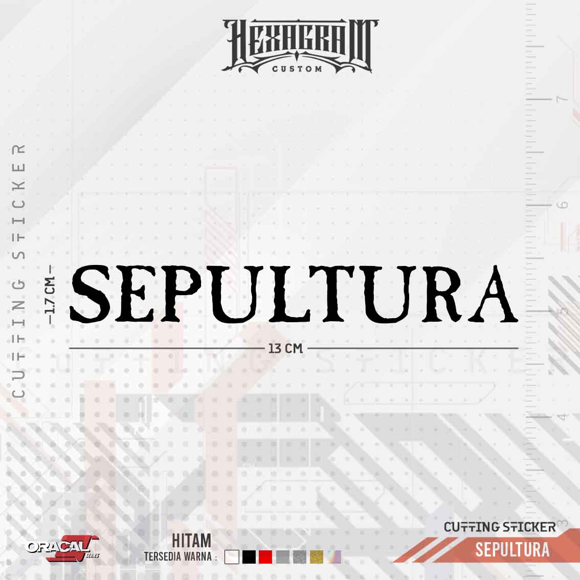 Cutting Sticker SEPULTURA Text Logo | Stiker Cutting Tulisan Band ...
