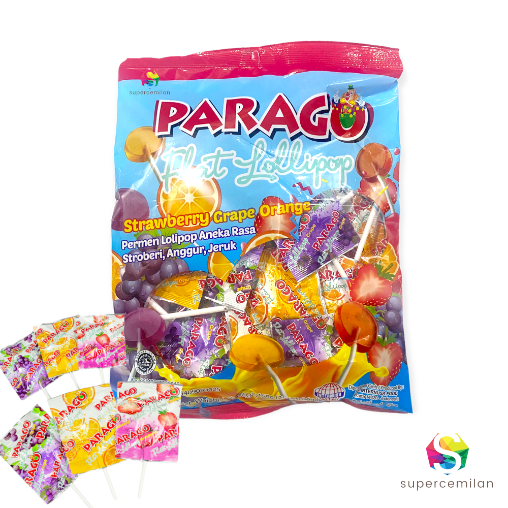 Parago Flat Lollipop Assorted Permen Lolipop (isi 25 pcs) | Lazada ...
