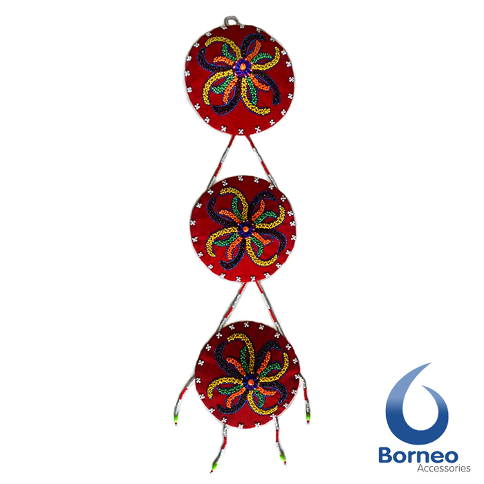 Hiasan Dinding Topi Dayak Motif Sulam Tumpar Khas Kalimantan | Lazada ...