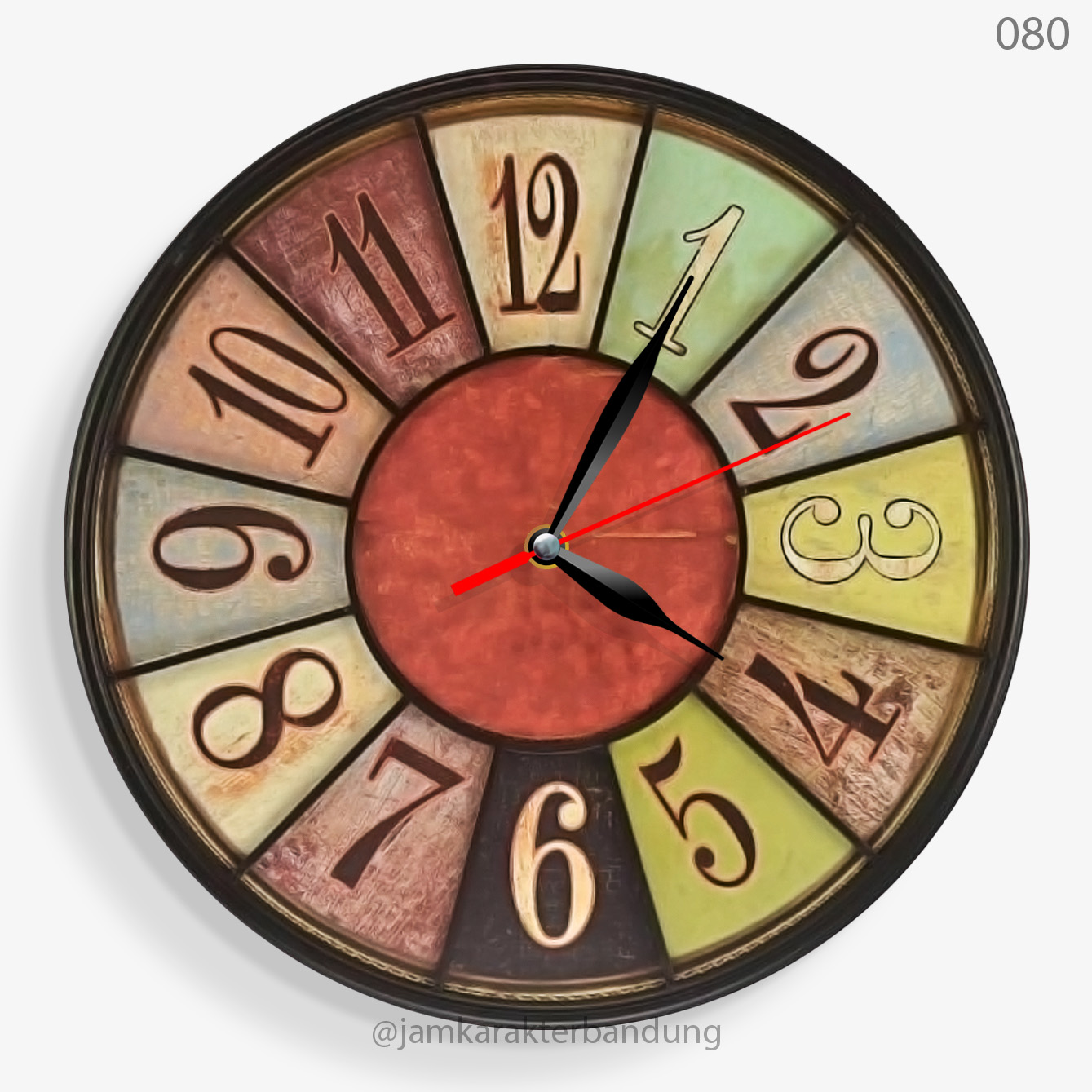 080 Jam Dinding Vintage Klasik Retro Minimalis Jam Karakter Bandung ...