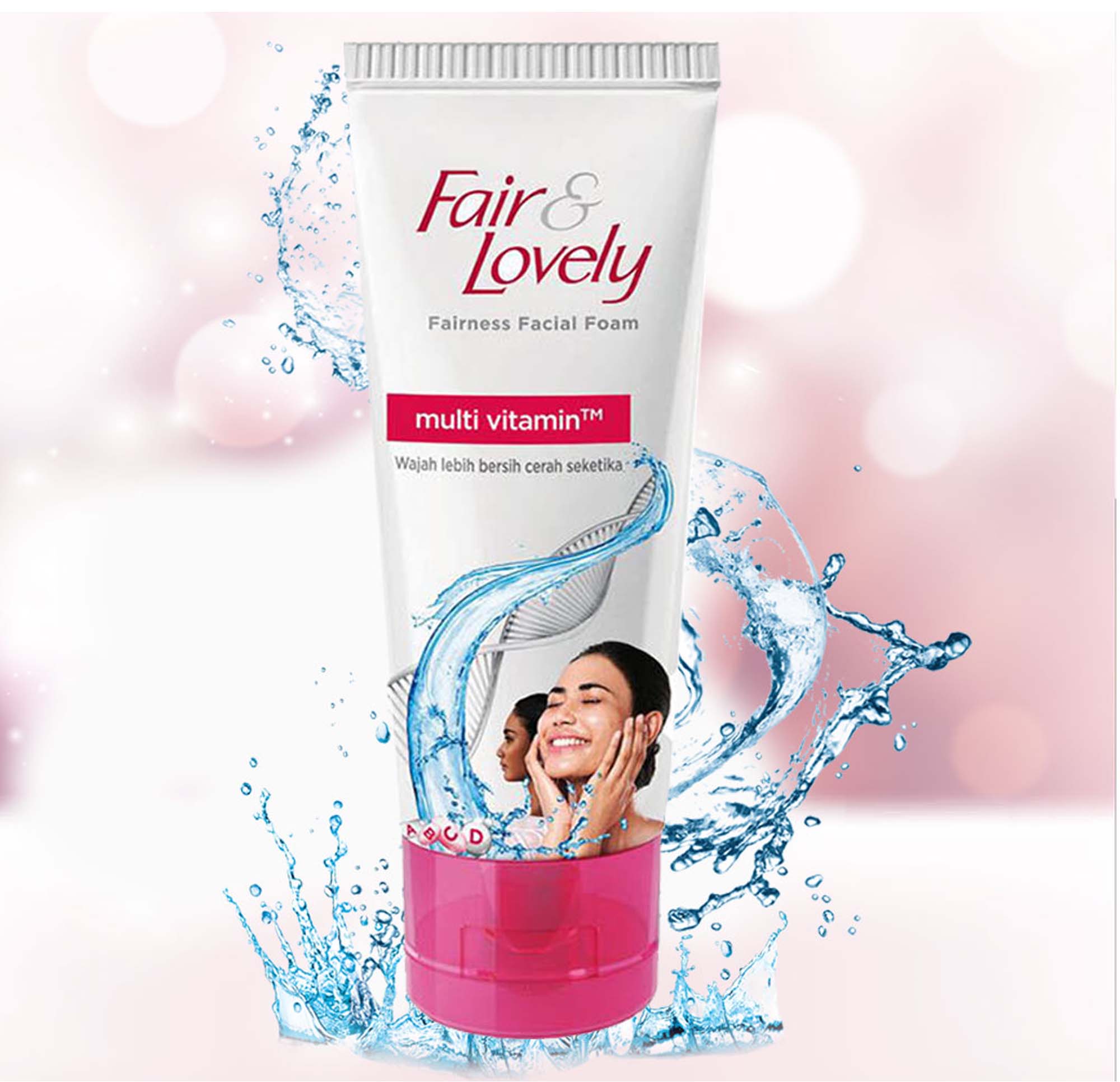 FAIR & LOVELY FACIAL WASH MULTIVITAMIN SABUN MUKA GLOW PENCERAH 100G ...