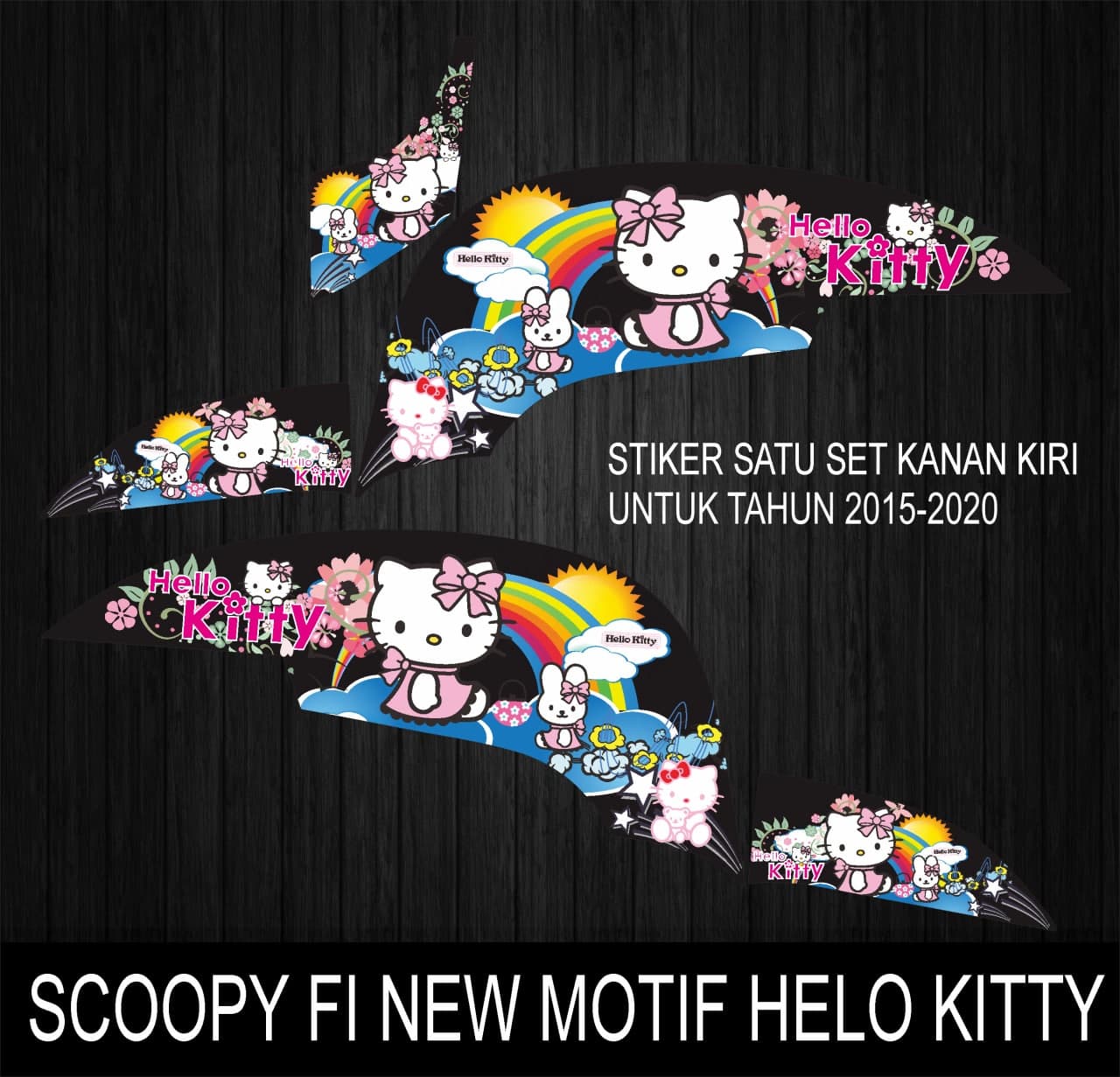 STIKER STRIPING DECAL SCOOPY FI NEW TAHUN 2015-2020 HELLO KITTY ...