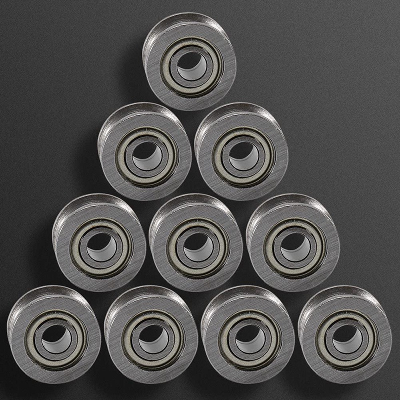 20Pcs U Groove Bearing U624ZZ Carbon Steel Durable V Groove Ball ...