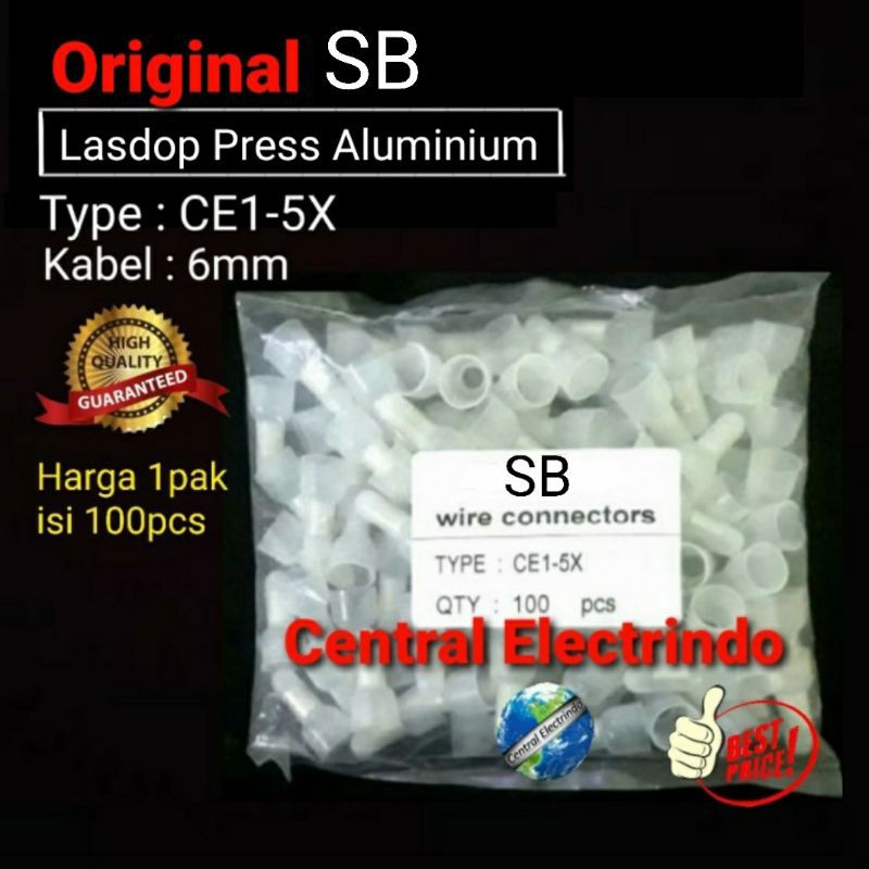 Lasdop Press CE1-5X (6mm) Transparan SB Aluminium 100pcs per pack ...