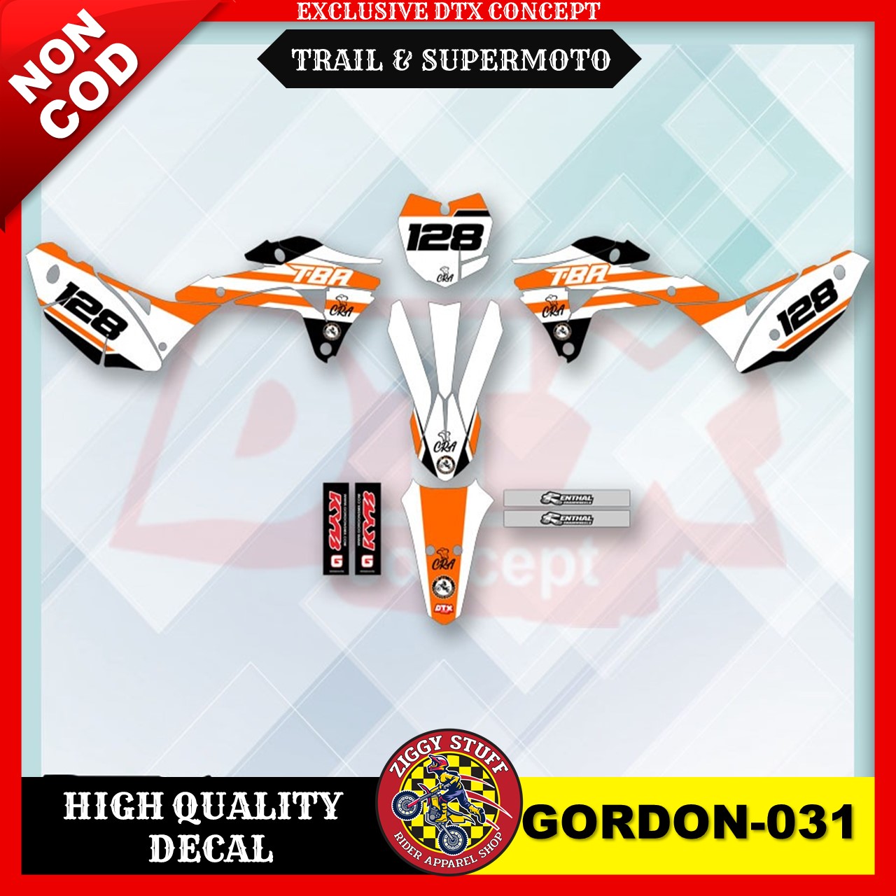 Decal KLX GORDON decal KLX GORDON full body stiker motor trail decal ...