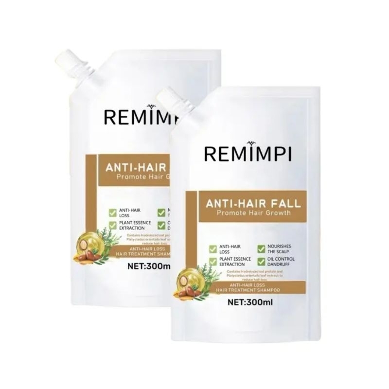 REMIMPI Shampo Anti Hair Fall Penumbuh Rambut Perawatan Intensif untuk ...